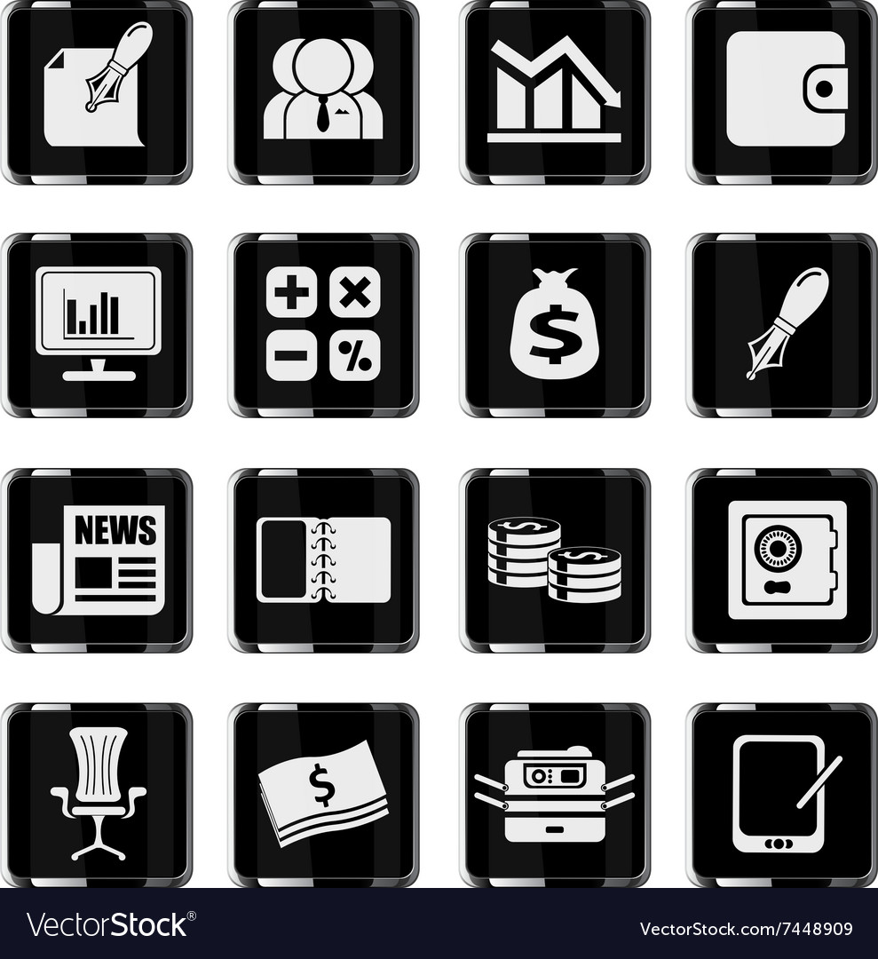 Business and finance web icons Royalty Free Vector Image