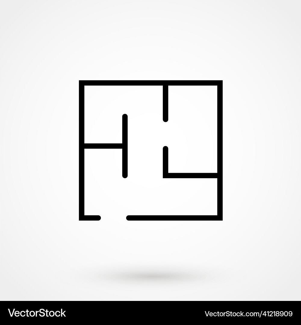 House plan icon Royalty Free Vector Image - VectorStock