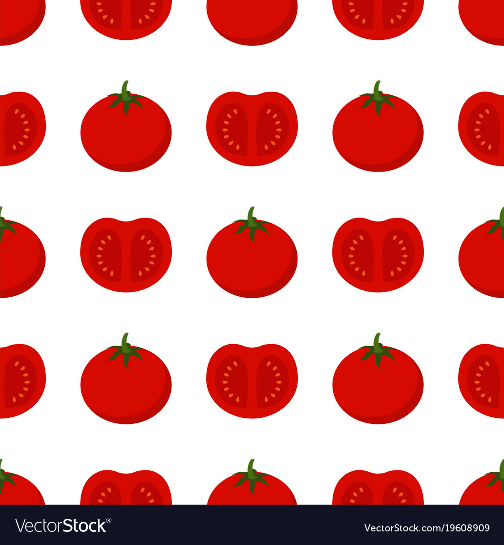 Pattern with tomato Royalty Free Vector Image - VectorStock