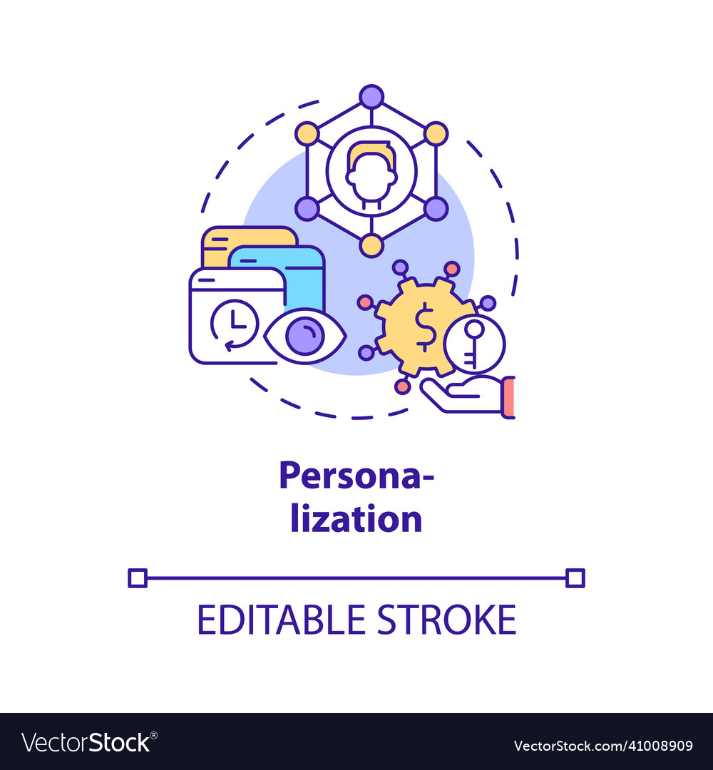 Personalization concept icon Royalty Free Vector Image