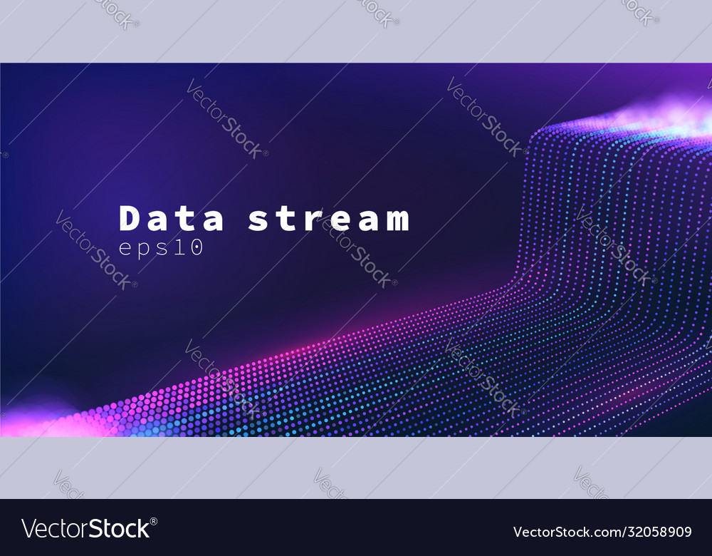 Science technology background data stream Vector Image