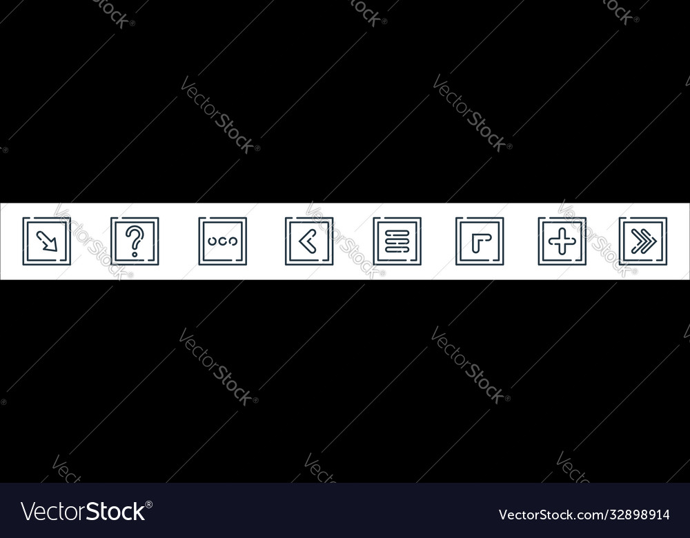 Arrow line icons linear set quality line set Vector Image Arrow line icons linear set quality line set Vector Image
