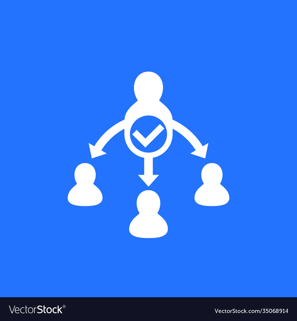 Delegate task delegation white icon Royalty Free Vector Delegate task delegation white icon Royalty Free Vector