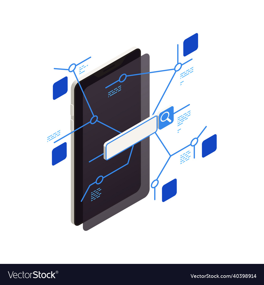 Flowchart tablet analysis composition Royalty Free Vector