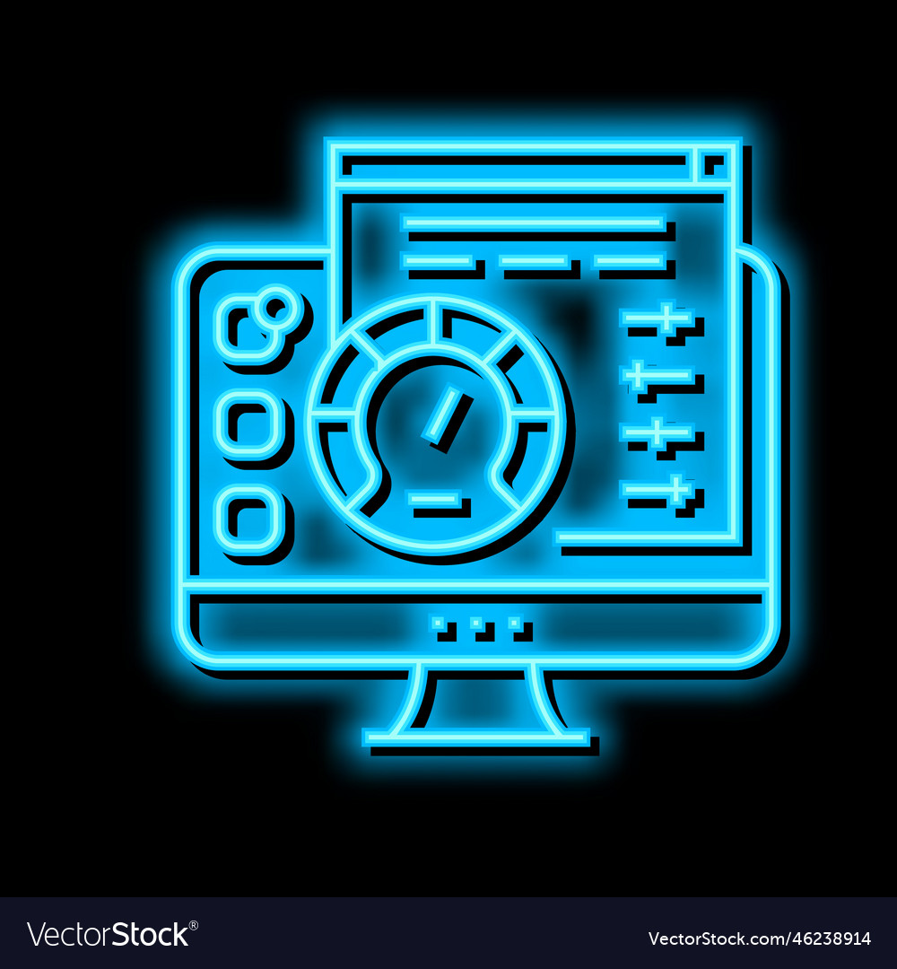 Utility software neon glow icon Royalty Free Vector Image