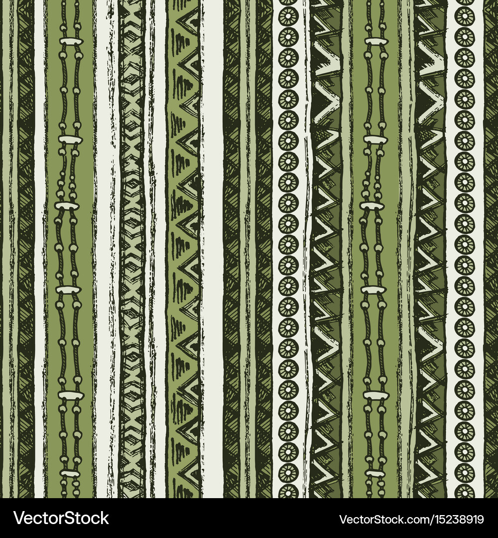 Ethnic vertical pattern with lines and zigzags Vector Image