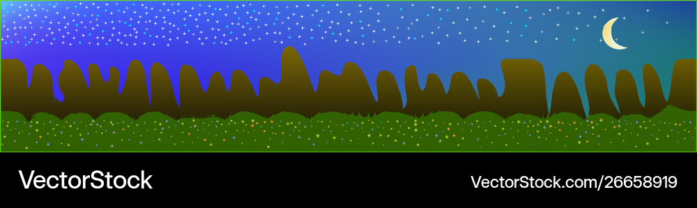Fancy sky and mountains landscape Royalty Free Vector Image