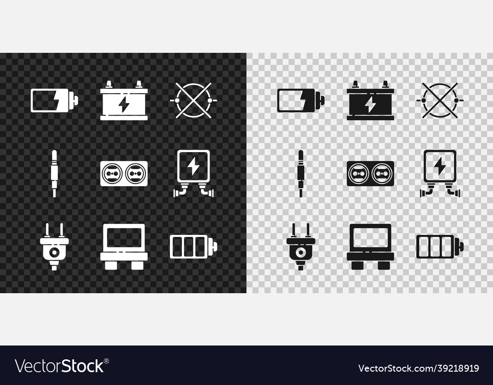Set battery charge level indicator car battery Vector Image Set battery charge level indicator car battery Vector Image