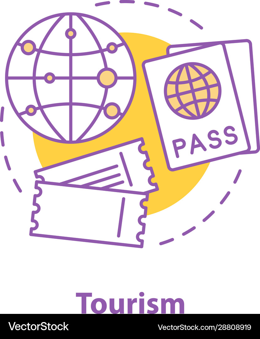 Tourism concept icon Royalty Free Vector Image