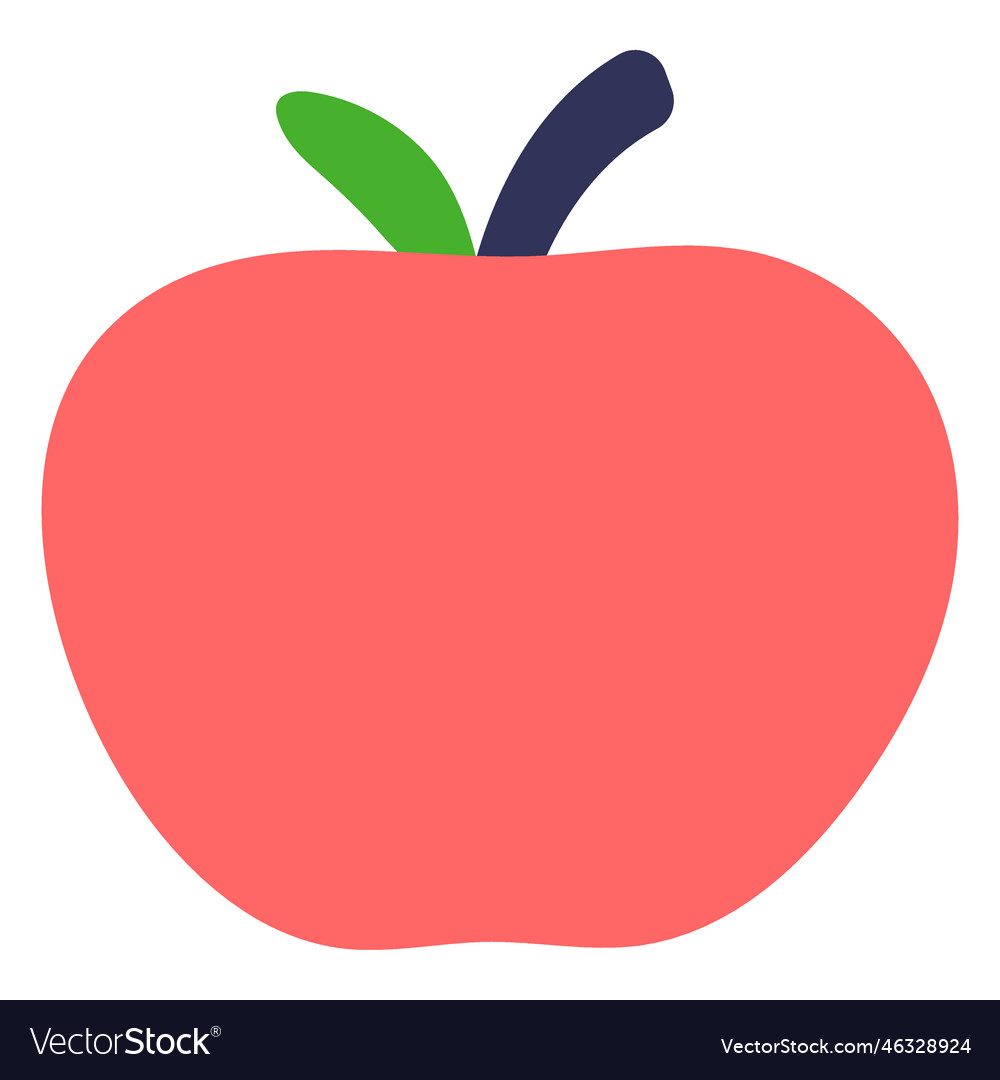 Apple flat Royalty Free Vector Image - VectorStock