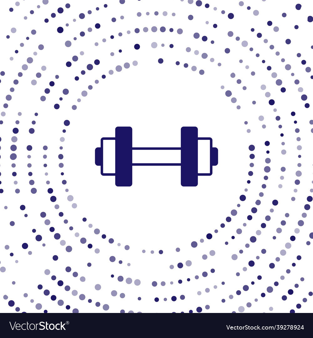 Blue dumbbell icon isolated on white background Vector Image