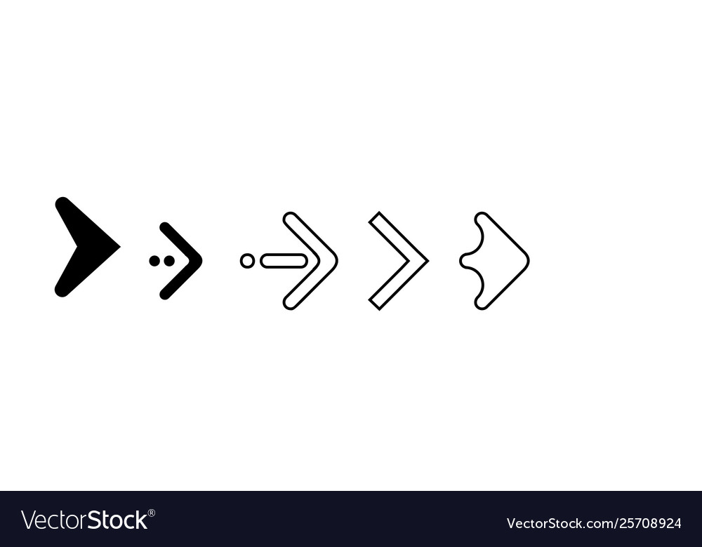 Set black arrows arrow icon Royalty Free Vector Image Set black arrows arrow icon Royalty Free Vector Image