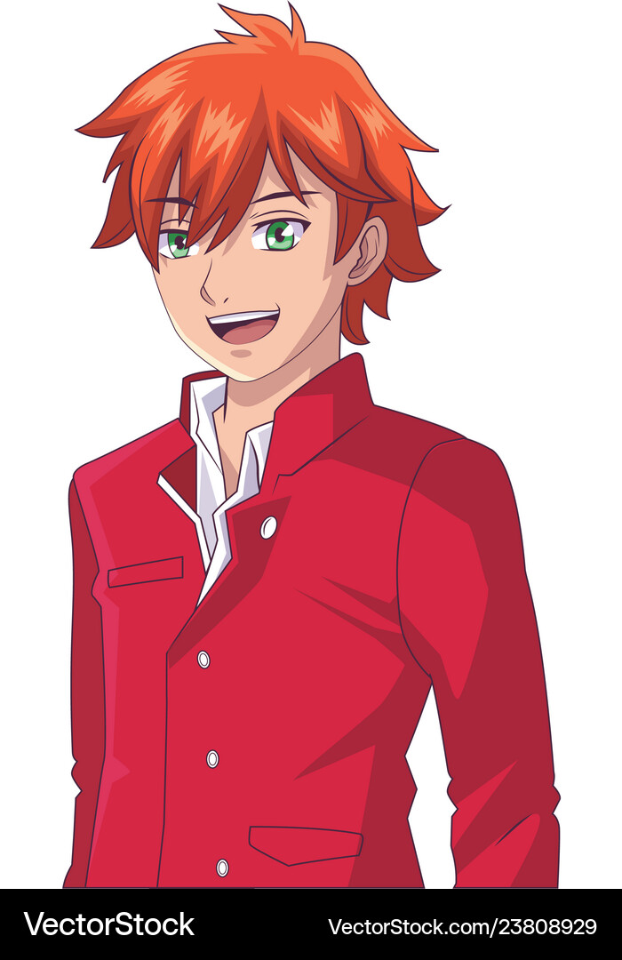 Anime Man Portrait Royalty Free Vector Image - VectorStock
