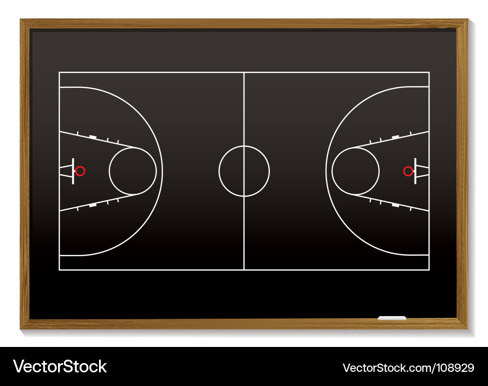 Basketball blackboard Royalty Free Vector Image