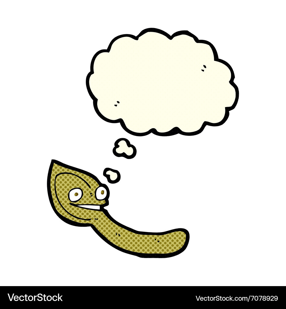 Cartoon spoon with thought bubble Royalty Free Vector Image