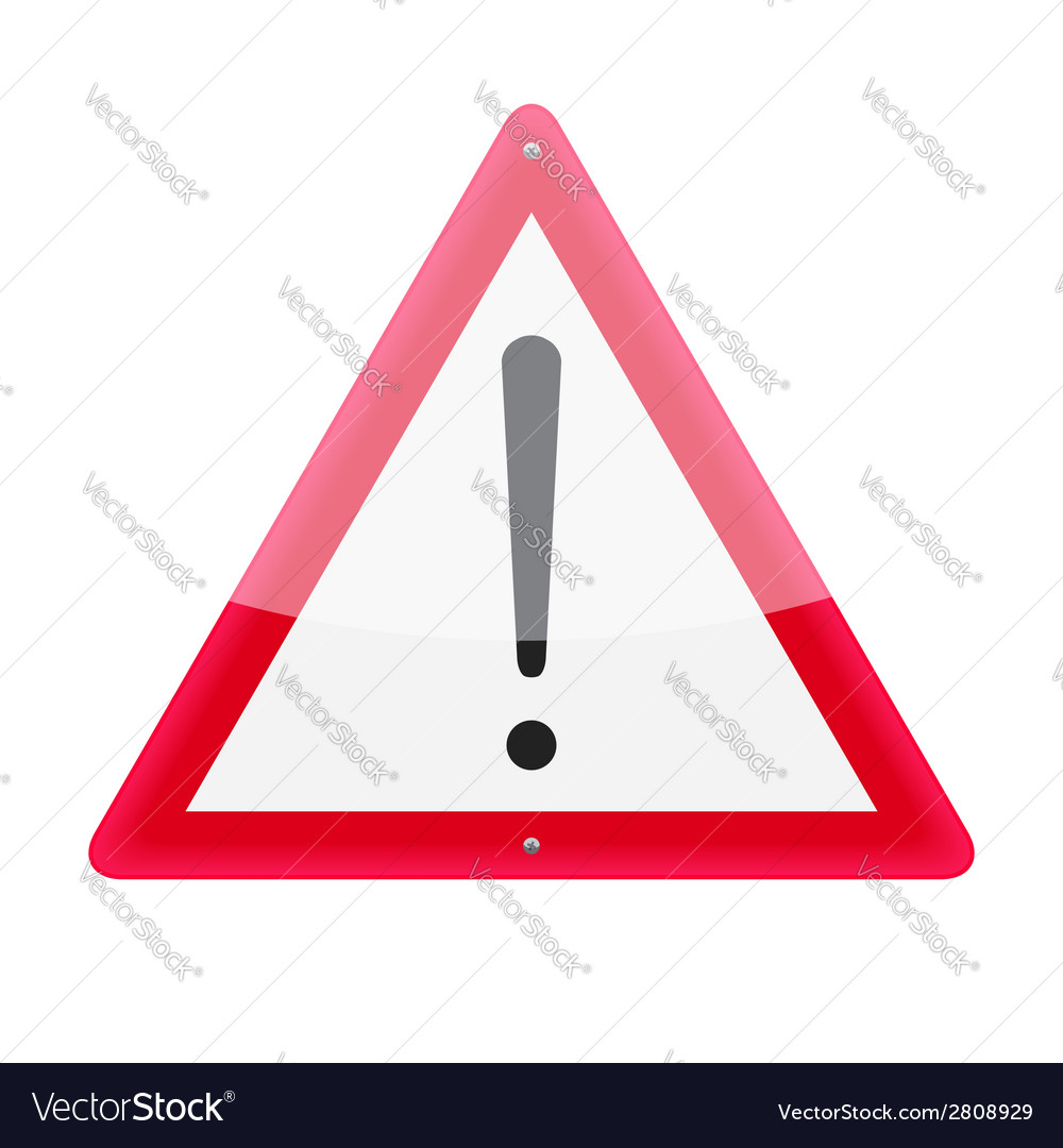 Caution sign Royalty Free Vector Image - VectorStock