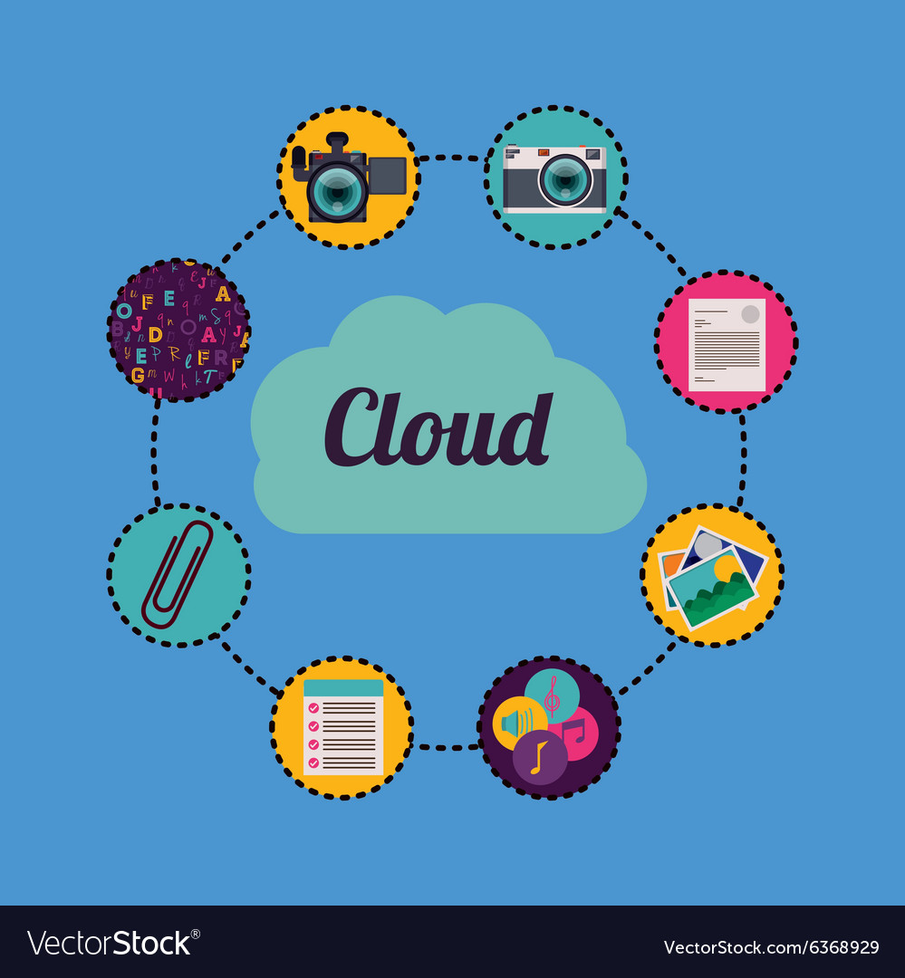 Cloud computing Royalty Free Vector Image - VectorStock
