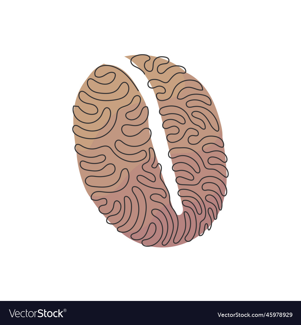 Continuous One Line Drawing Whole Healthy Organic Vector Image