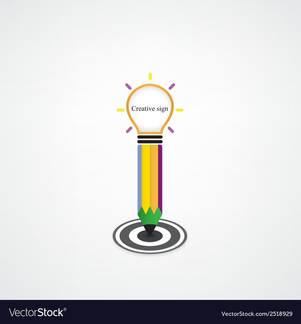 Creative light bulb idea concept background Vector Image