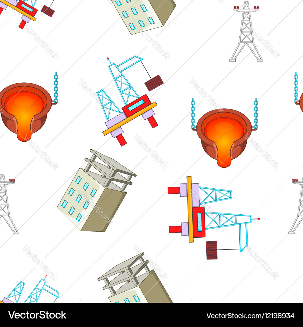 Construction pattern cartoon style Royalty Free Vector Image