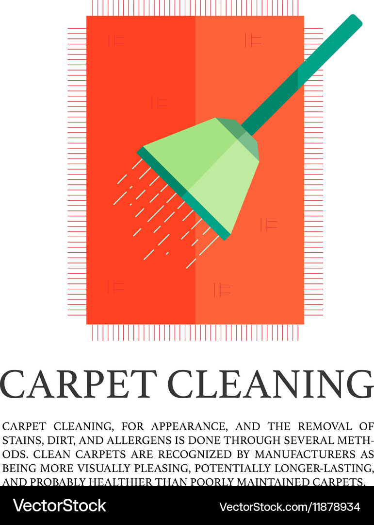Flat carpet cleaning concept Royalty Free Vector Image