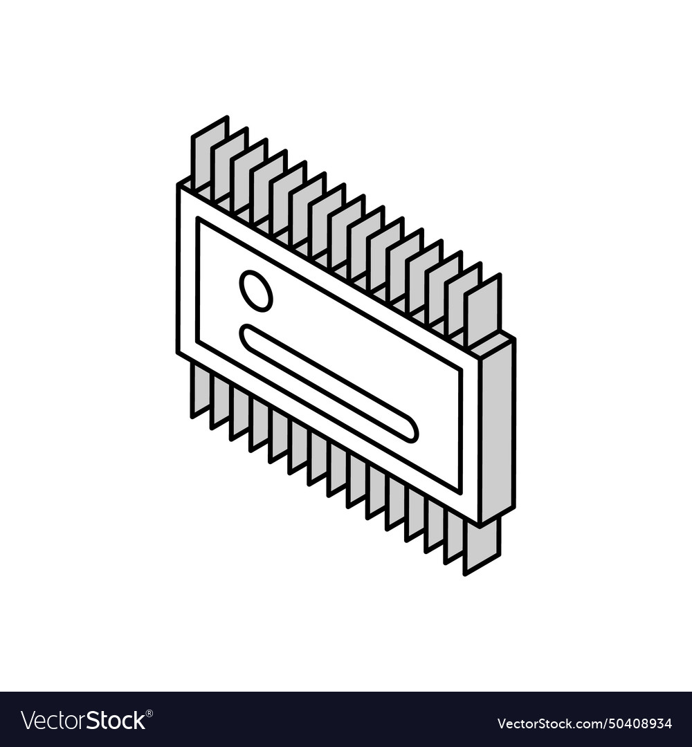 Microcontroller electrical engineer isometric icon Microcontroller electrical engineer isometric icon