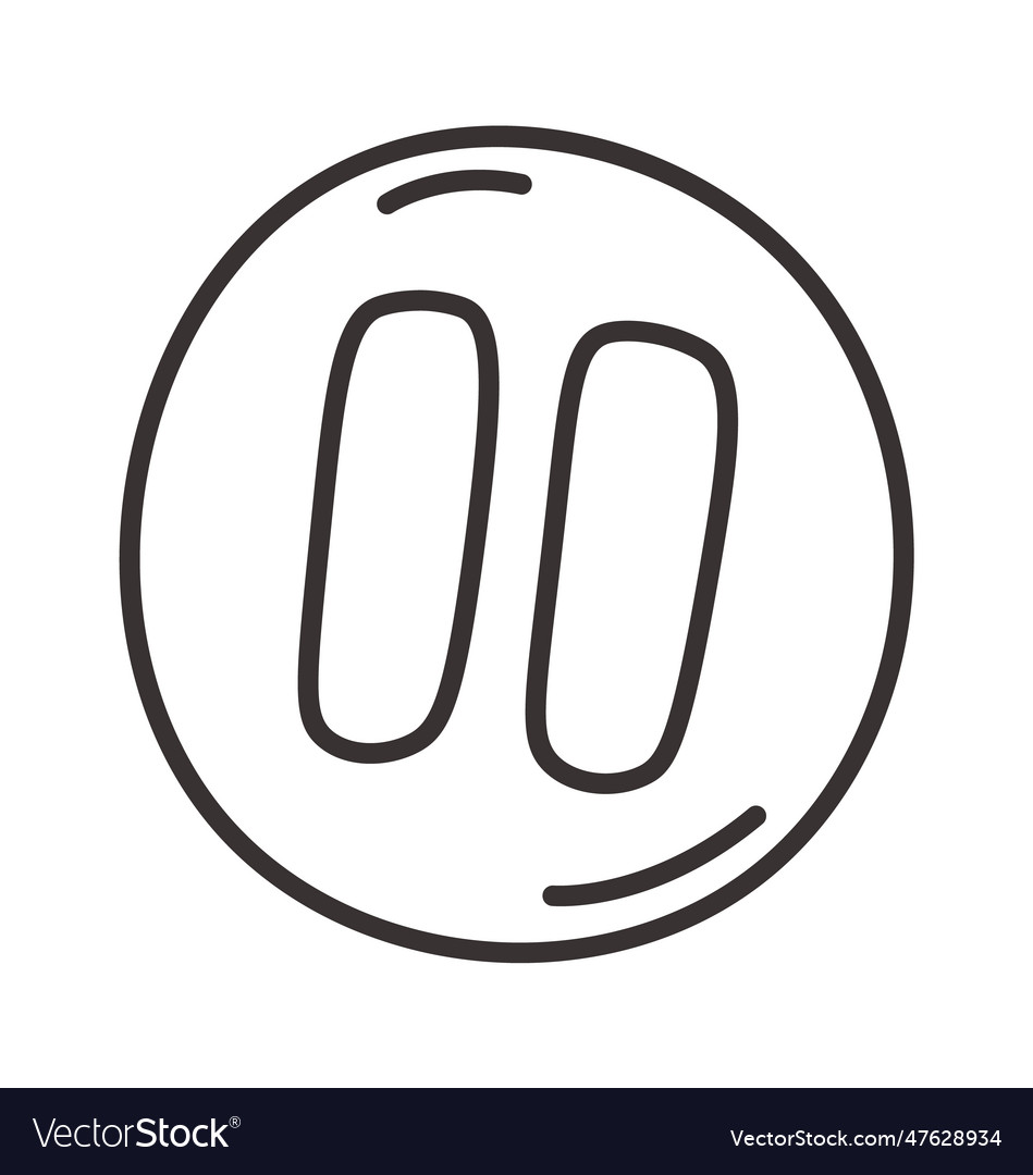 Pause linear symbol Royalty Free Vector Image - VectorStock
