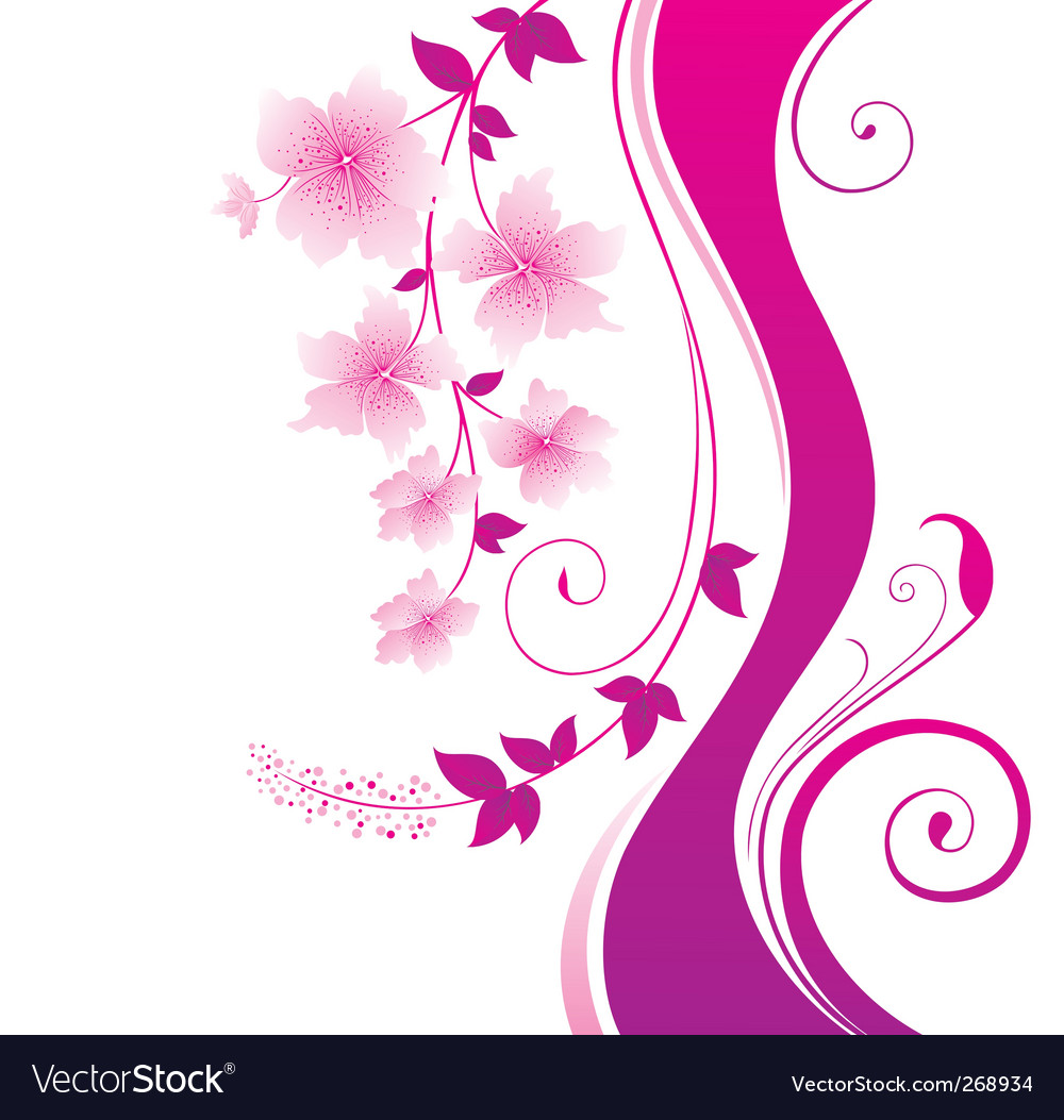 Floral Pink Vector Background Pink Flower Images | Free HD