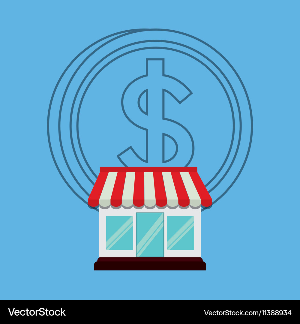 Shopping market store Royalty Free Vector Image