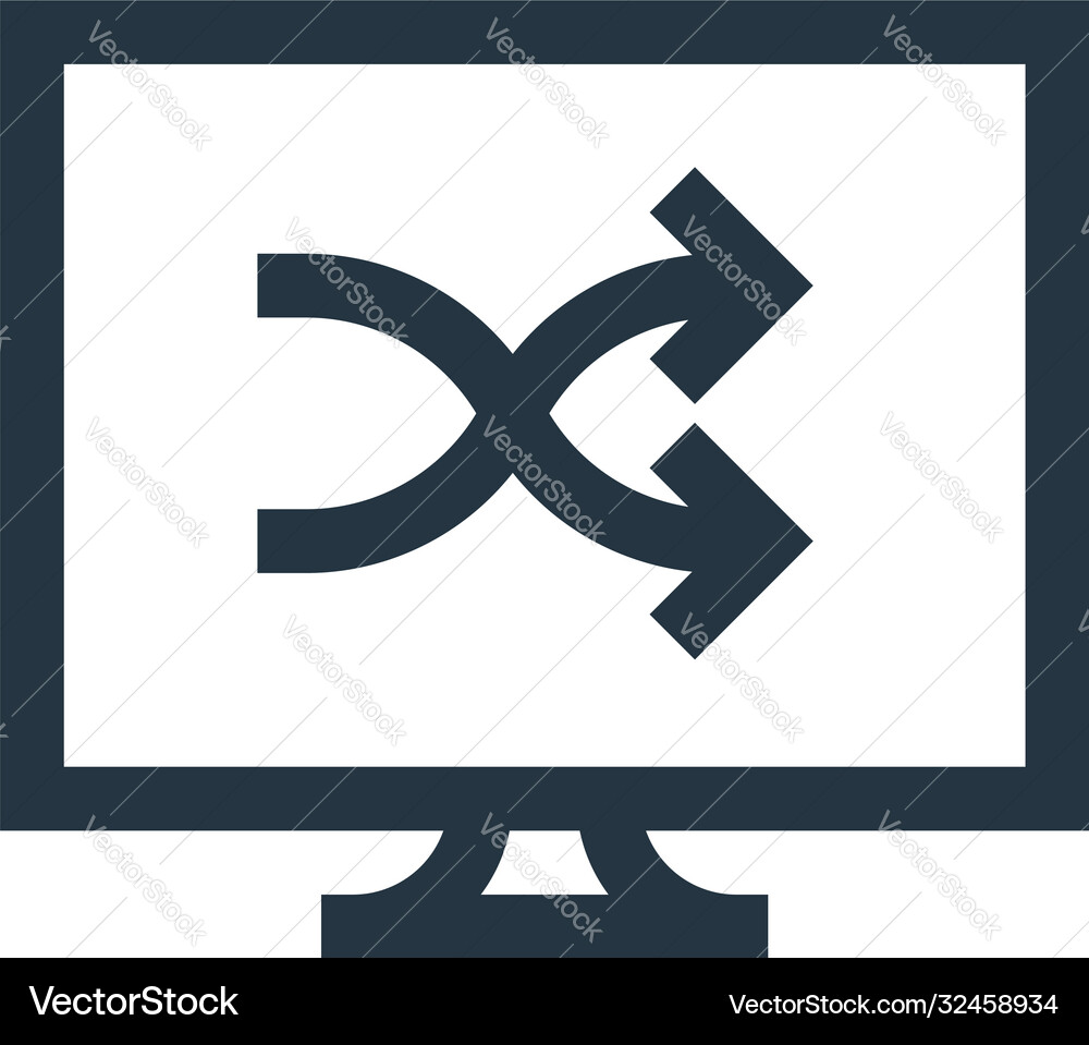 Shuffle icon editable stroke Royalty Free Vector Image