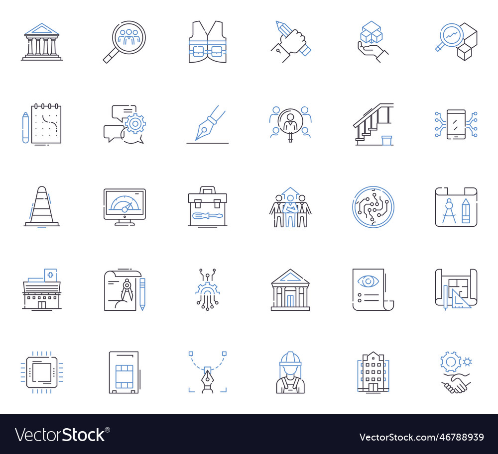 Creative ingenuity line icons collection Vector Image