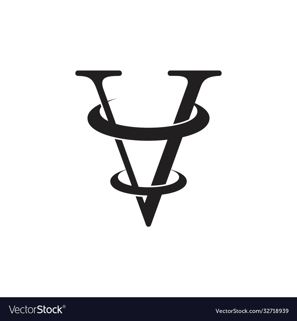 Letter v motion circle overlapping logo Royalty Free Vector Letter v motion circle overlapping logo Royalty Free Vector