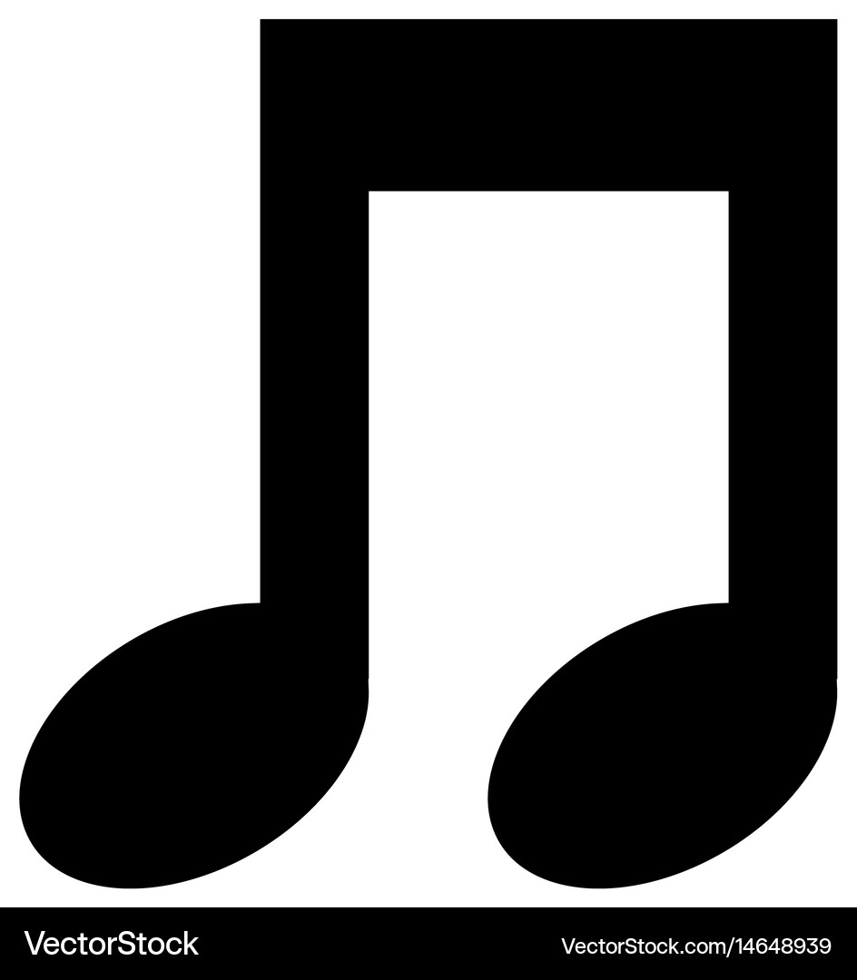 Music note symbol Royalty Free Vector Image - VectorStock