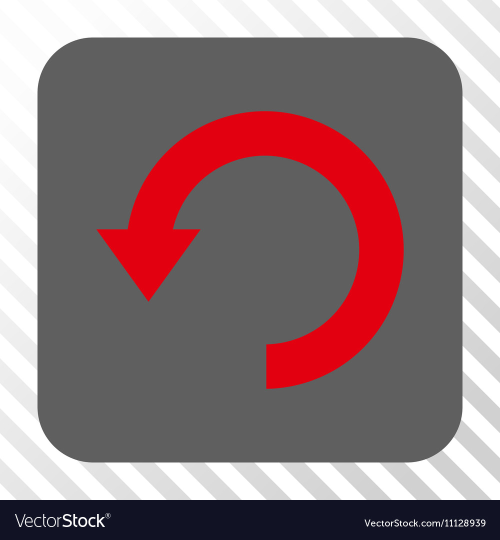 Rotate down rounded square button Royalty Free Vector Image