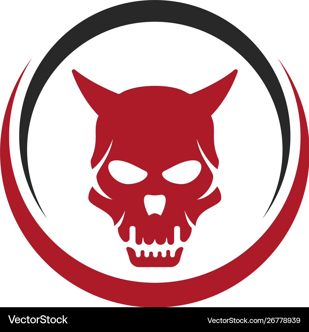 Skull devil logo Royalty Free Vector Image - VectorStock