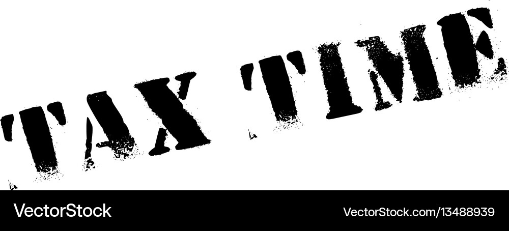Tax time rubber stamp Royalty Free Vector Image