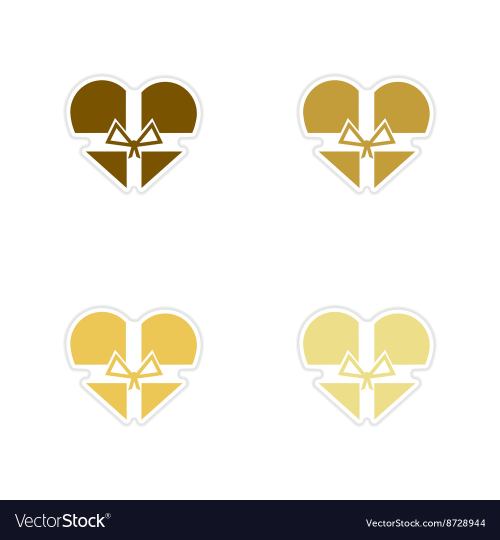 Concept Of Paper Stickers On White Background Vector Image