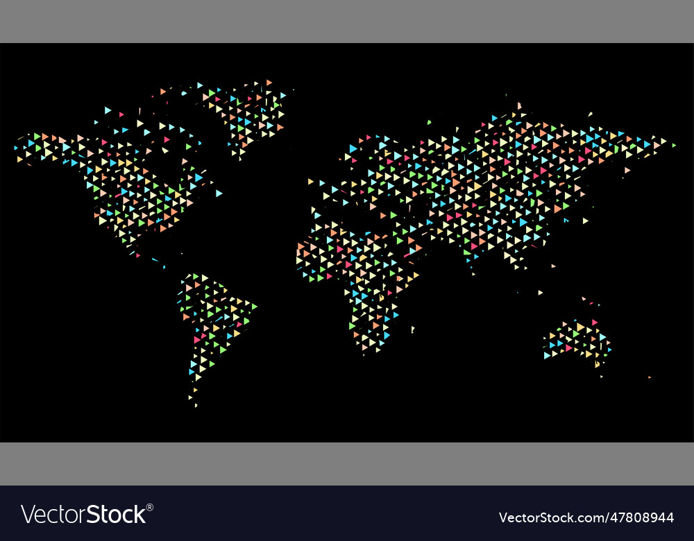 Geometric simple minimalistic style world map Vector Image