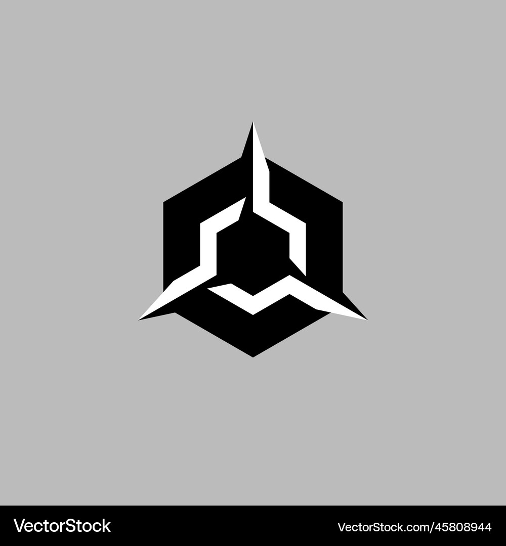 Team logo design concept dynamic hexagon logotype Vector Image