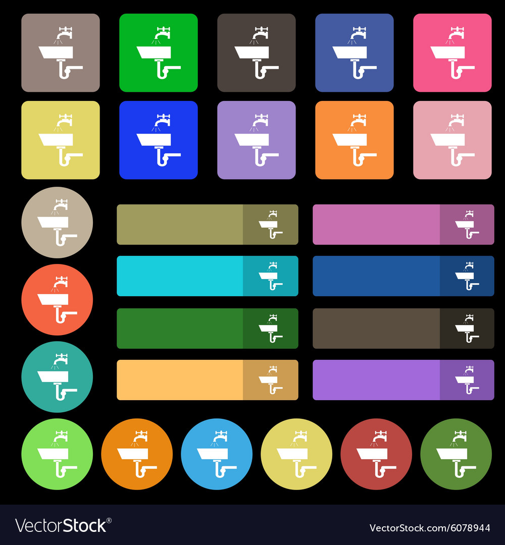 Washbasin icon sign set from twenty seven Vector Image Washbasin icon sign set from twenty seven Vector Image