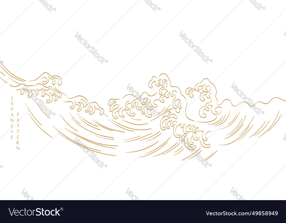 An wave background in vintage style Royalty Free Vector
