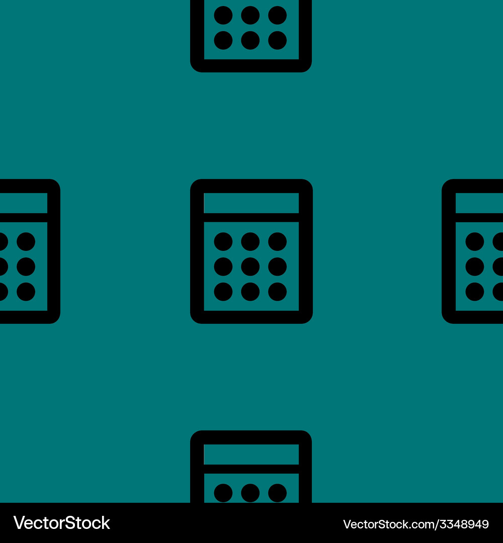 Calculator web icon flat design seamless pattern Vector Image