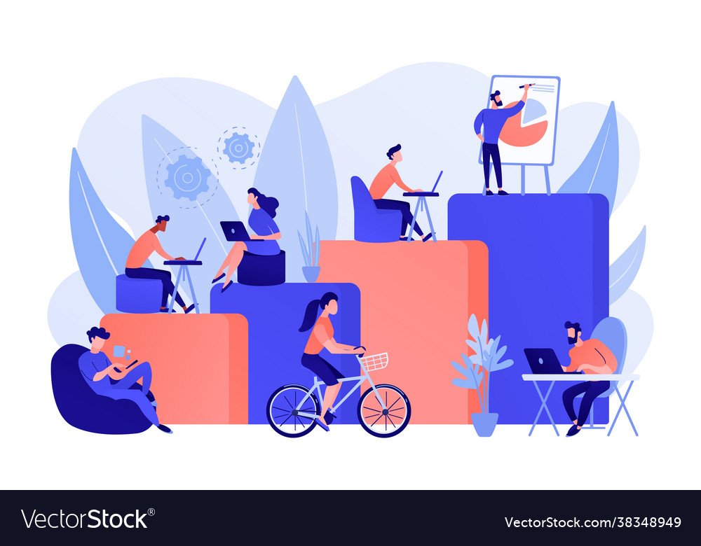 Modern workplace concept Royalty Free Vector Image