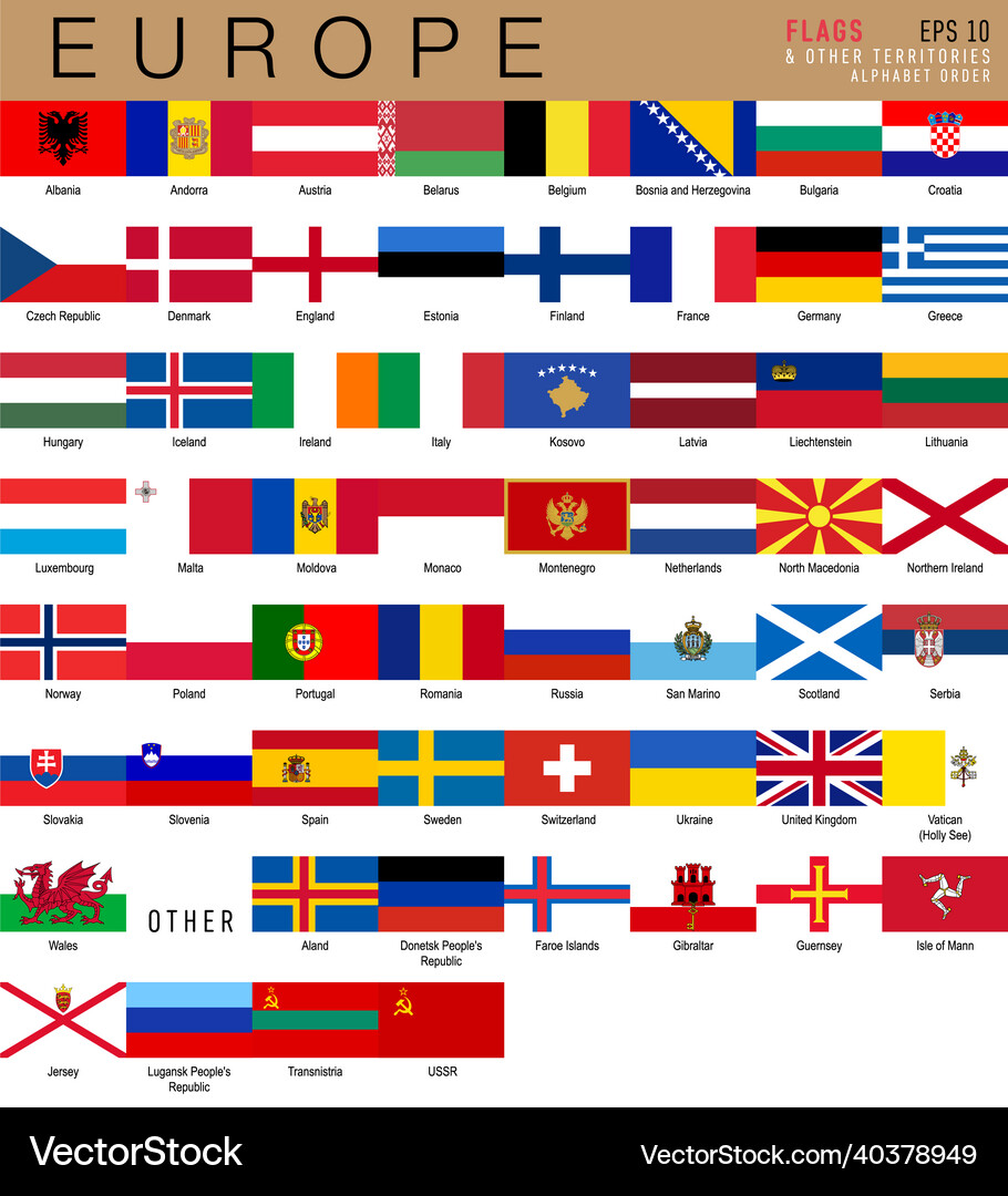 National flags of the world Royalty Free Vector Image