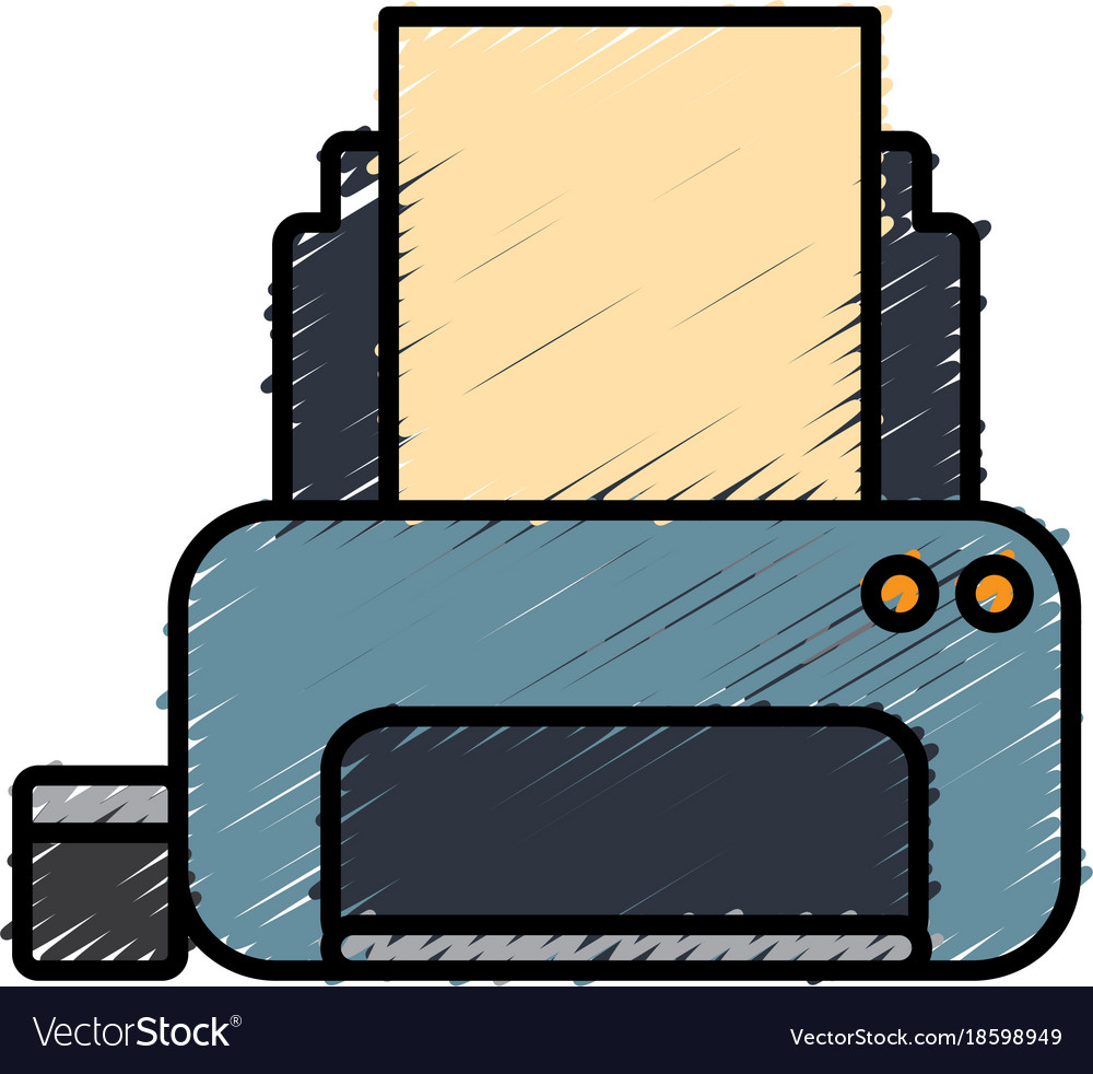 Office printer device Royalty Free Vector Image