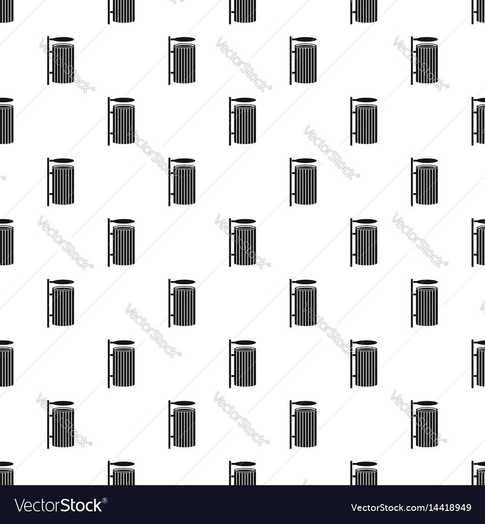Public trash can pattern Royalty Free Vector Image