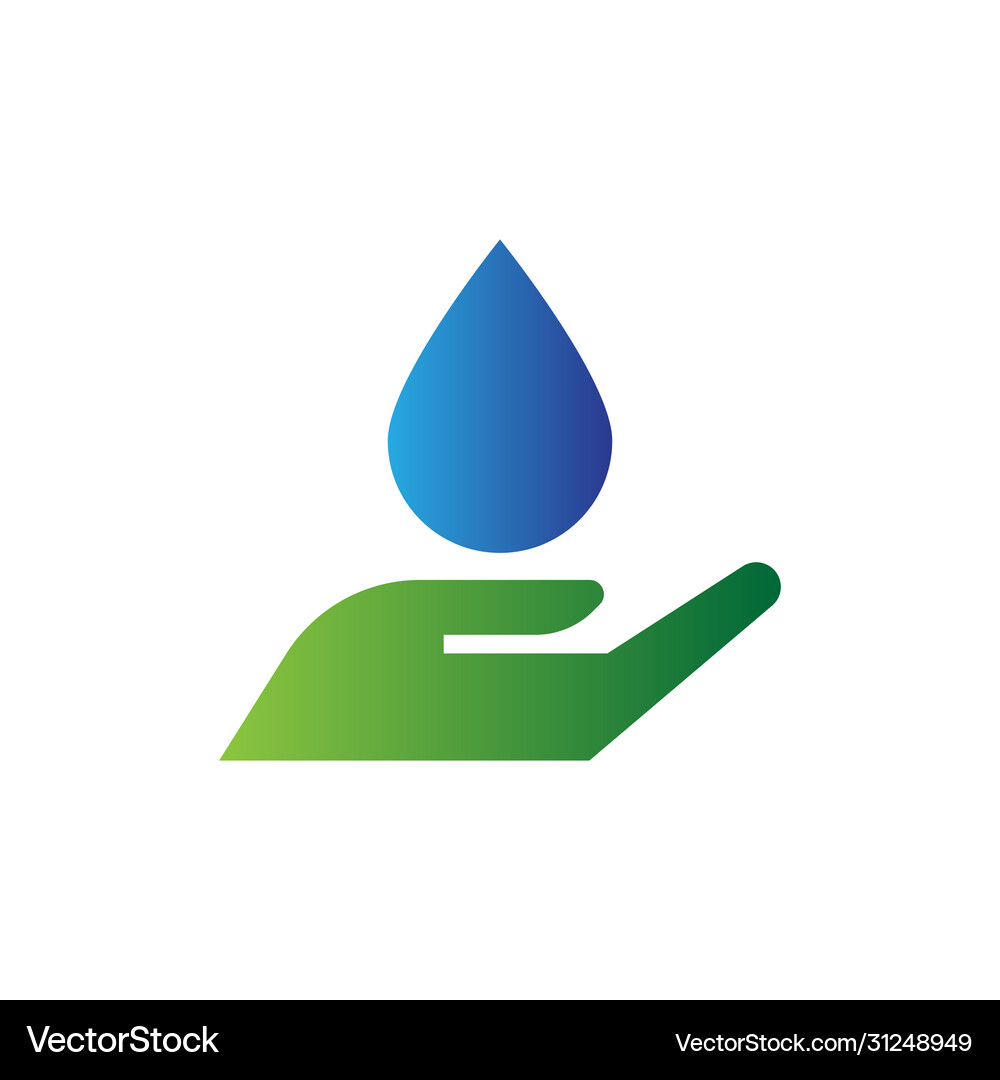 Simple and modern washing hand logo icon symbol Vector Image