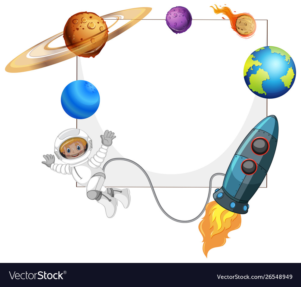 Solar system space frame Royalty Free Vector Image