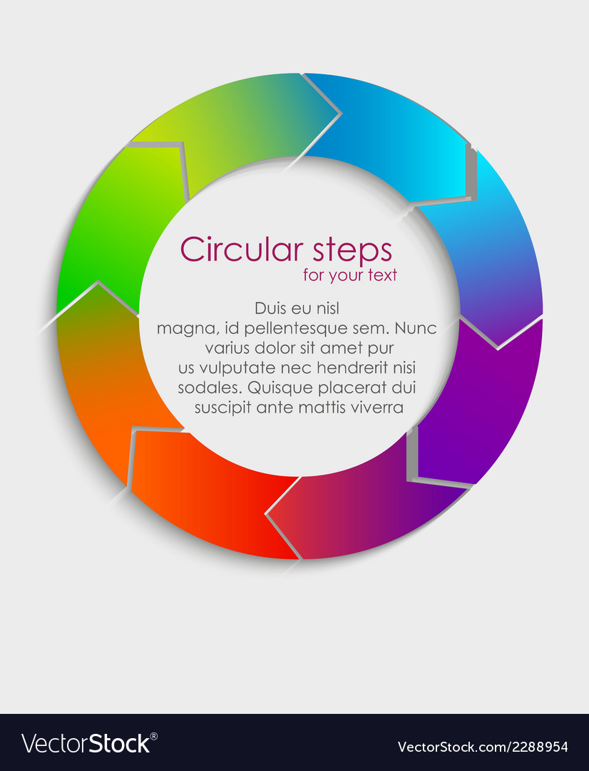 Circular progress steps Royalty Free Vector Image