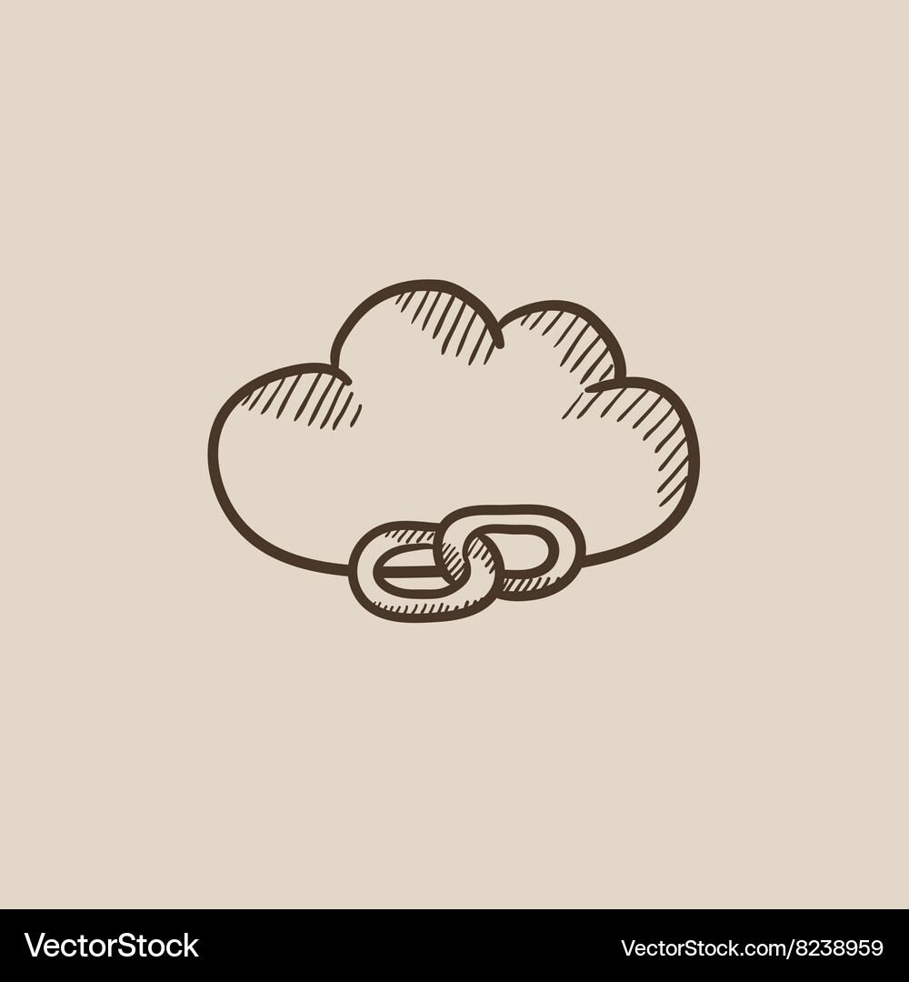 Cloud computing sketch icon Royalty Free Vector Image